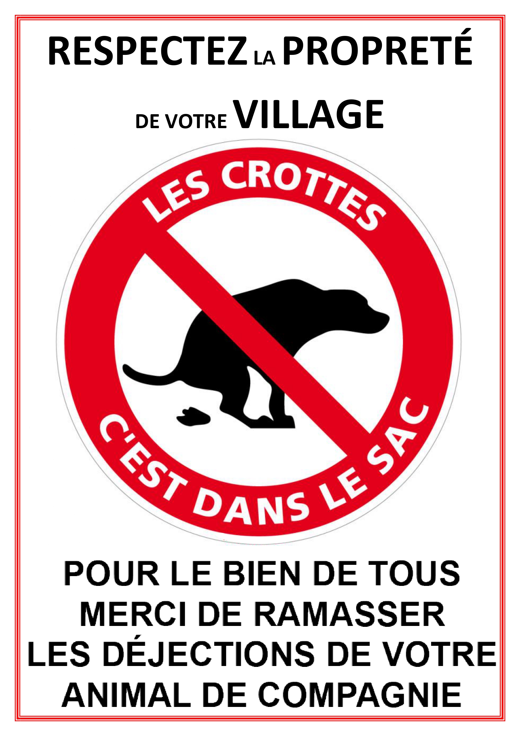 Déjections Canines – BIENVENUE À MOISSEY
